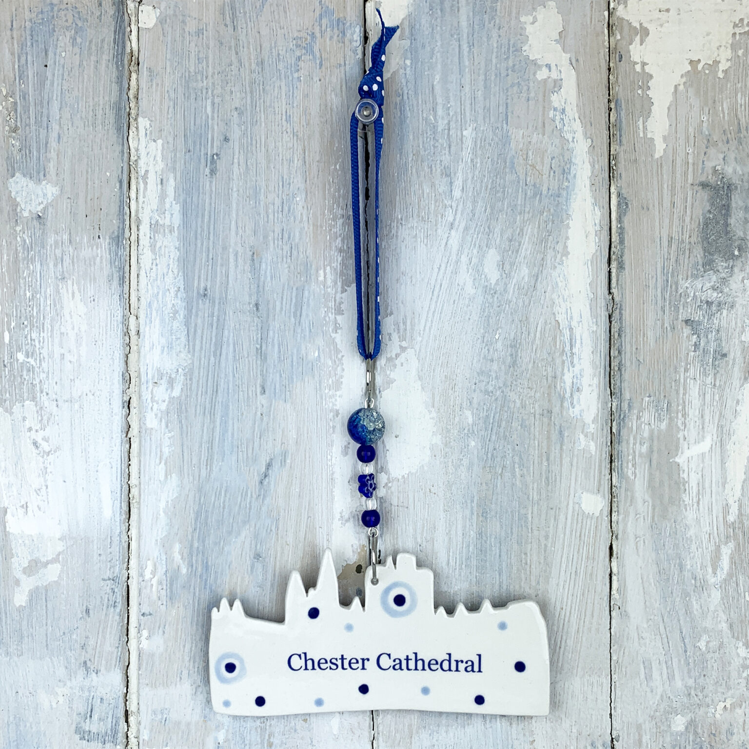 Blue Chester Cathedral hanging decoration