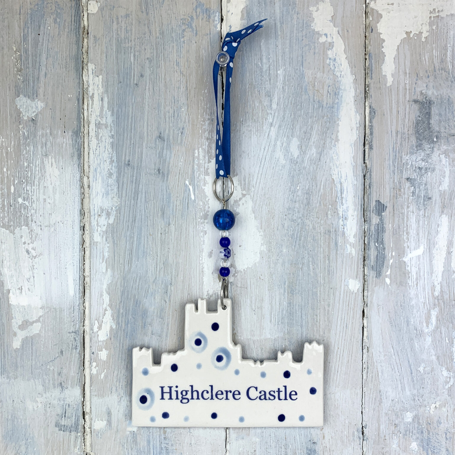 Blue Highclere Castle hanging decoration