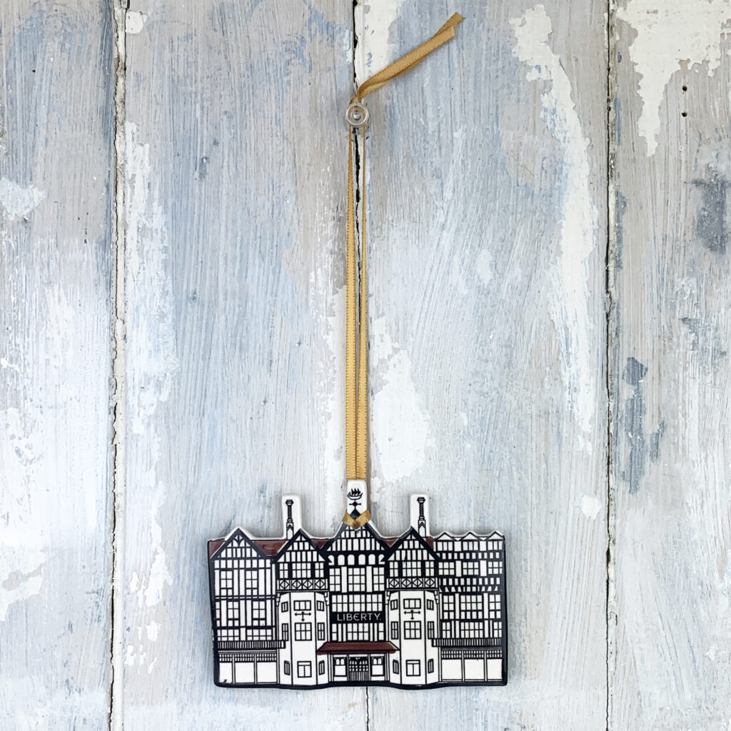 Black Liberty Building hanging decoration