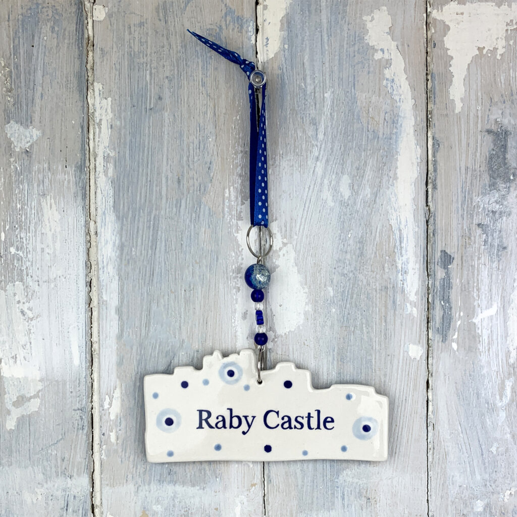 Blue Raby Castle hanging decoration